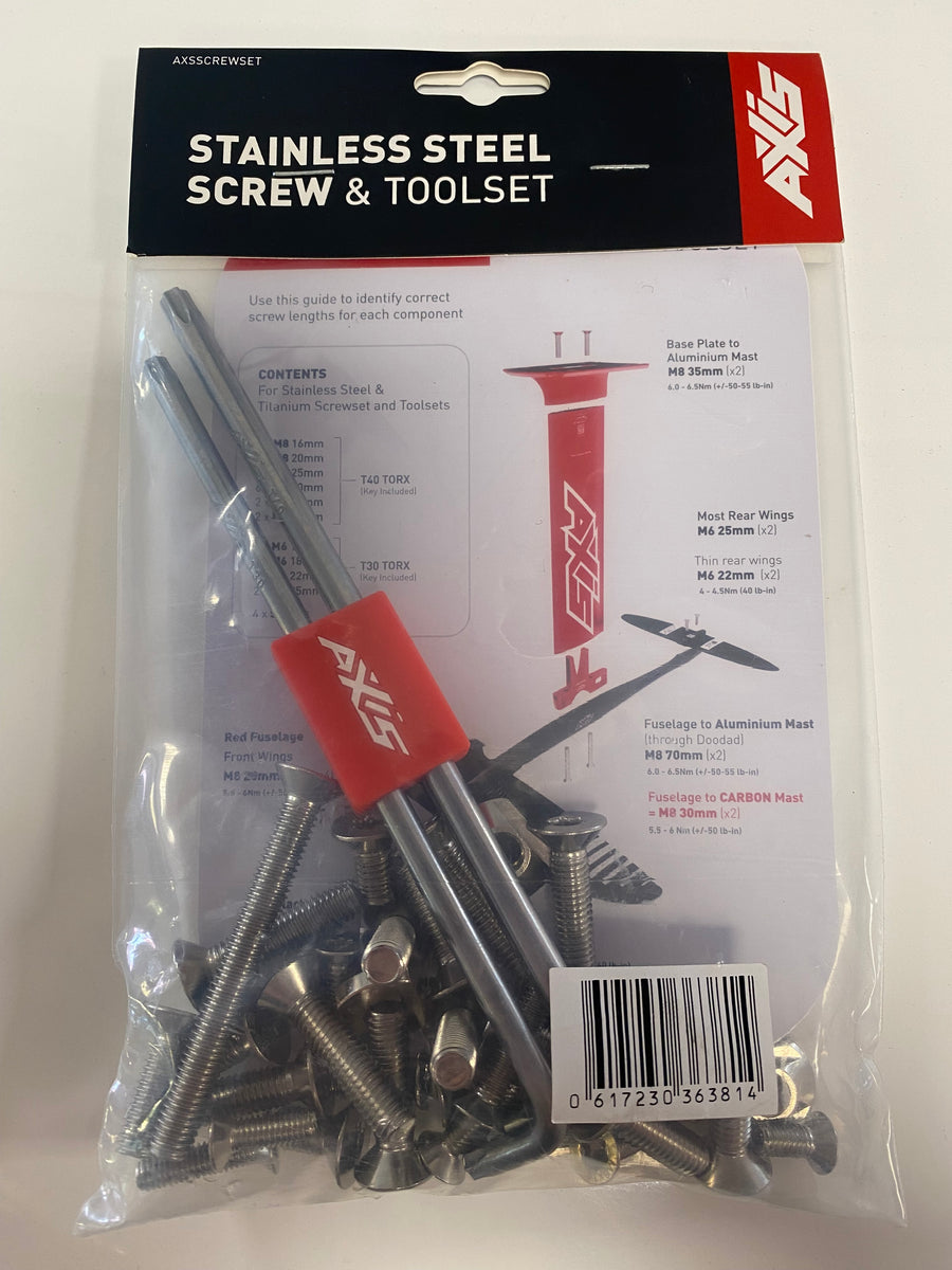 Axis Stainless Steel Screw and Slider Set